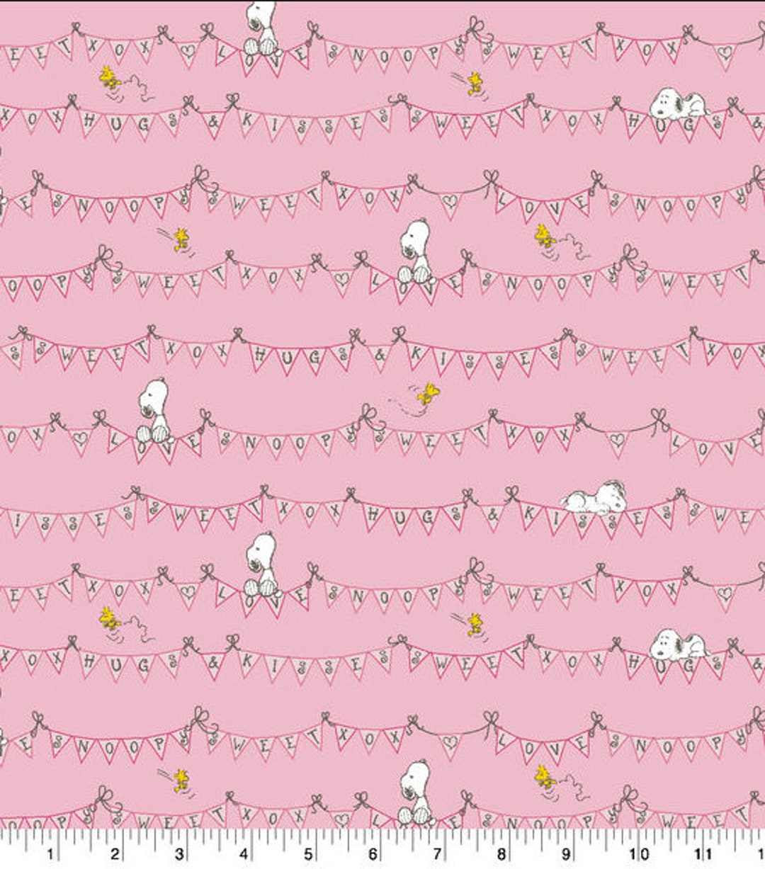 Peanuts Snoopy Cotton Fabric by the Yard, Fabric, Cotton, Mask, Crafts ...