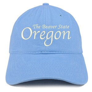 Stitchfy Oregon the Beaver State Embroidered 100% Cotton Adjustable Cap ...