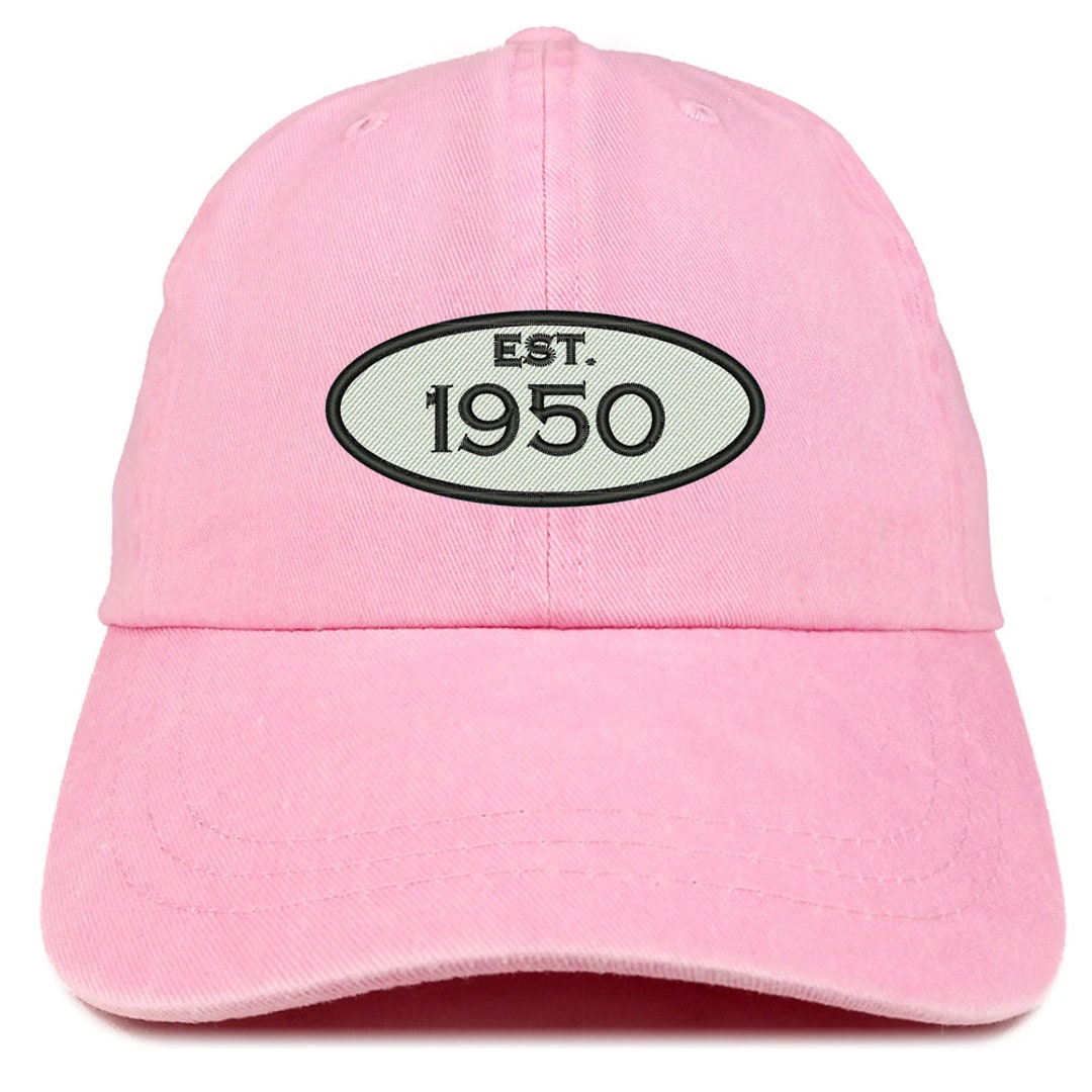Stitchfy Established 1950 Birthday Embroidered Pigment Dyed Washed ...