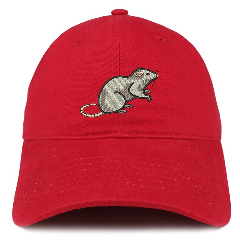 Stitchfy Rat Embroidered Unstructured Cotton Dad Hat | Etsy