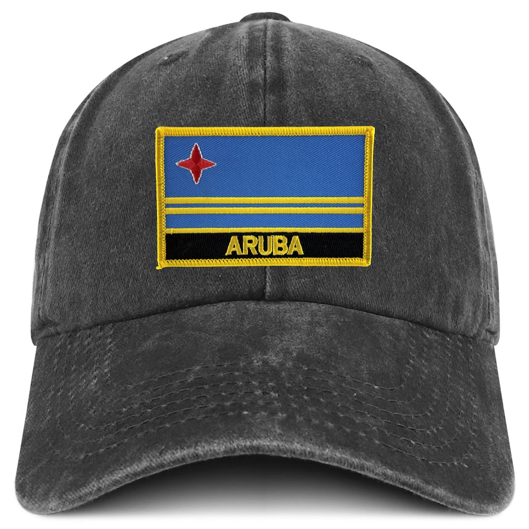 Stitchfy Aruba Flag Embroidered Patch Pigment Dyed Washed Baseball Cap (SF-FPR013-MGC-7601) - Etsy