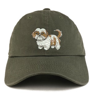 Stitchfy Shih Tzu Dog Embroidered Low Profile Soft Cotton Dad Hat Cap ...