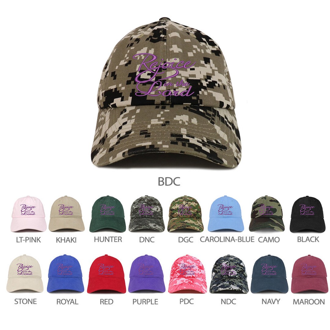 Stitchfy Rejoice in the World Embroidered Low Profile Soft Cotton ...