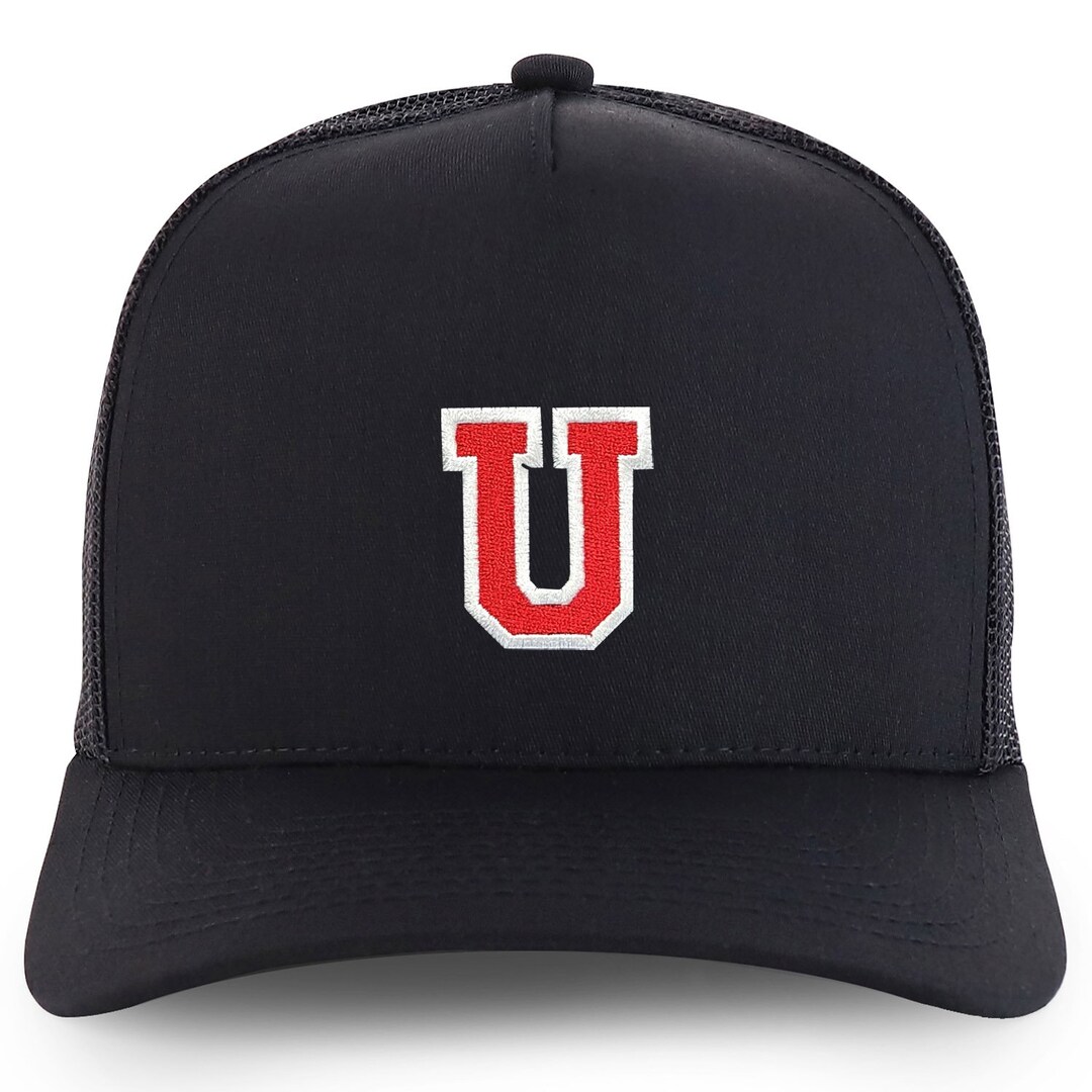 Stitchfy Letter U Varsity Font 5 Panel Structured Trucker Cap (SF ...