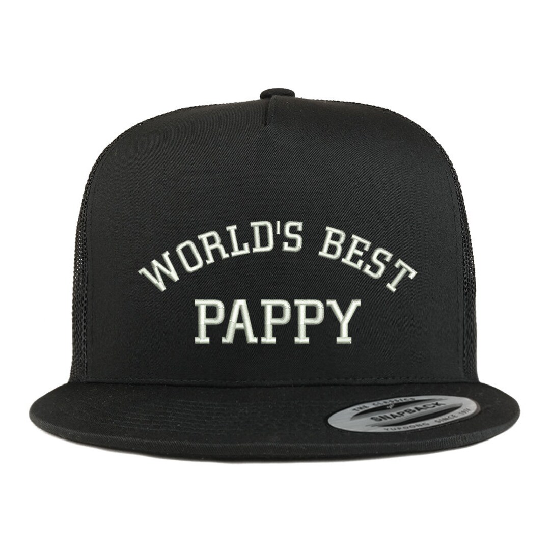 Stitchfy World's Best Pappy 5 Panel Flatbill Trucker Mesh Snapback Cap ...