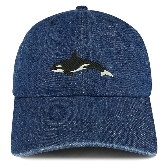 Stitchfy Orca Killer Whale Embroidered 100% Cotton Denim Cap - Etsy
