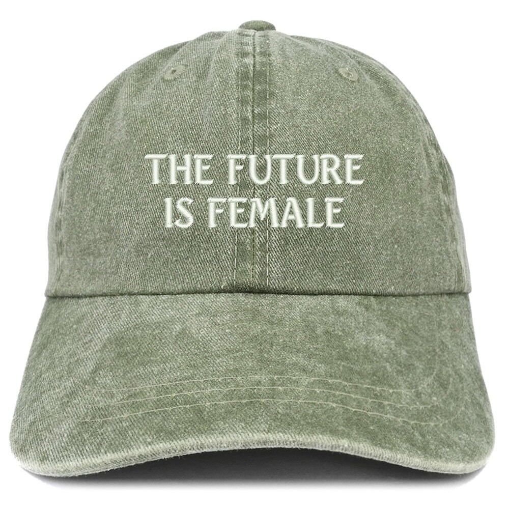 Stitchfy the Future is Female Embroidered Soft Washed Cotton Adjustable ...