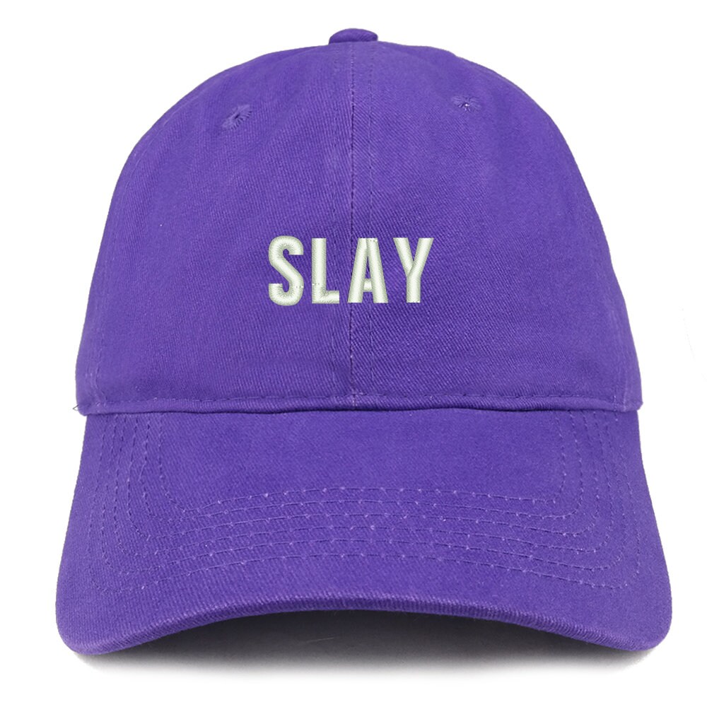 Stitchfy Slay Embroidered 100% Cotton Adjustable Cap Dad Hat | Etsy