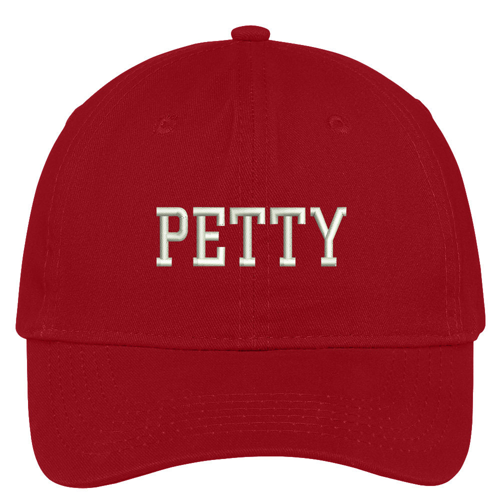 Stitchfy Petty Collegiate Font Embroidered Cap Premium Cotton Dad Hat ...