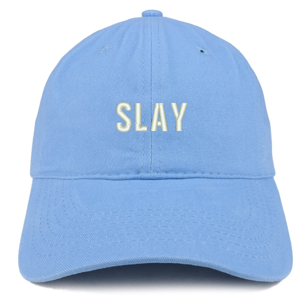 Stitchfy Slay Embroidered 100% Cotton Adjustable Cap Dad Hat | Etsy