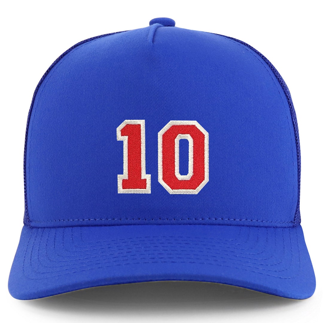 Stitchfy Number 10 Varsity Font Embroidered 5 Panel Structured Snapback ...