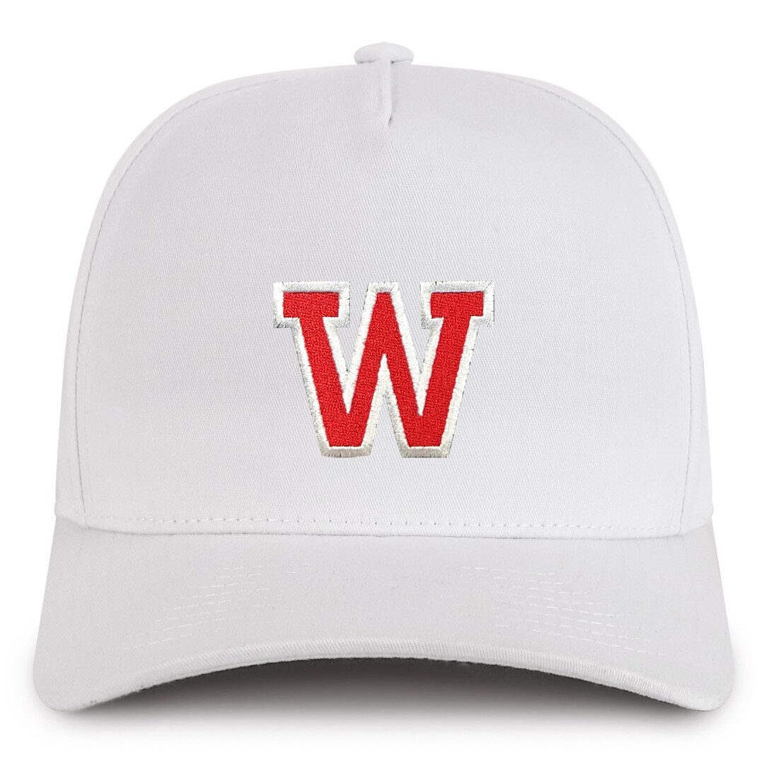 Stitchfy Letter W Varsity Font 5 Panel Structured Baseball Cap (SF ...