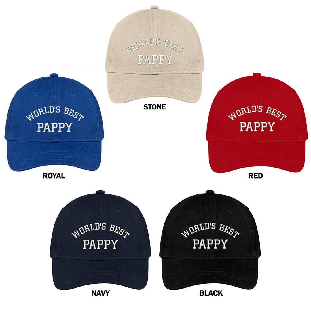 Stitchfy World's Best Pappy Embroidered Low Profile Soft Cotton ...