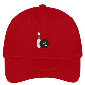 Stitchfy Bowling Ball and Pin Embroidered Soft Low Profile Cotton Cap ...