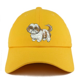 Stitchfy Shih Tzu Dog Embroidered Low Profile Soft Cotton Dad Hat Cap ...
