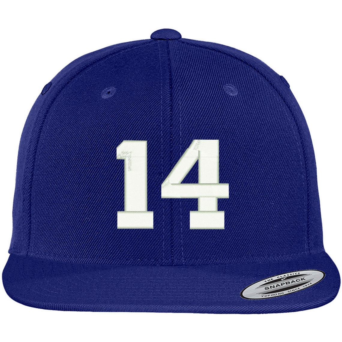 Stitchfy Number 14 Collegiate Varsity Font Embroidered Flat - Etsy