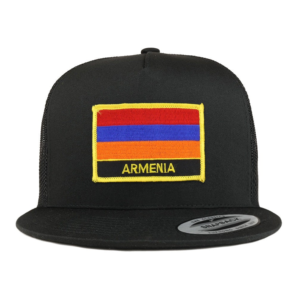 Stitchfy Armenia Flag 5 Panel Flatbill Trucker Mesh Cap - Etsy