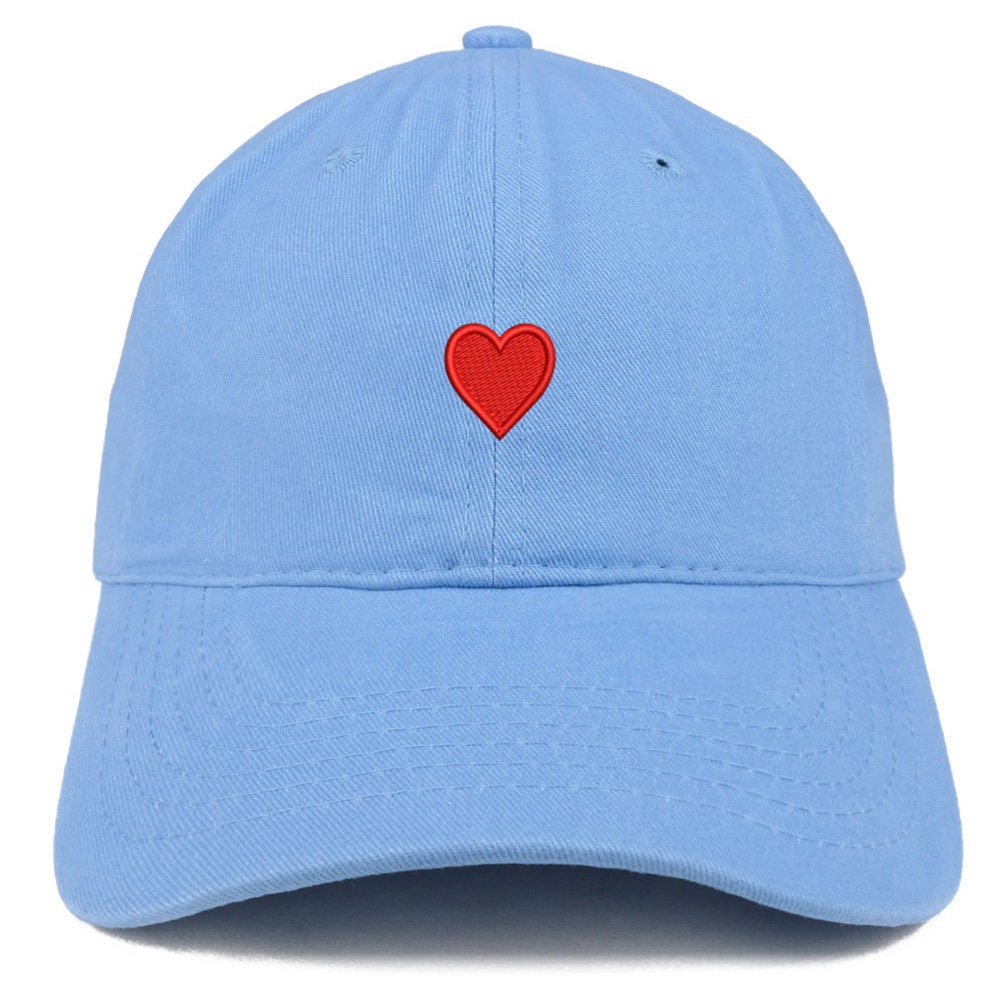 Stitchfy Emoticon Heart Embroidered Cotton Adjustable Ball Cap | Etsy