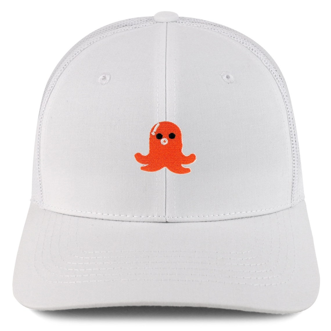 Stitchfy Mini Octopus Embroidered Patch Structured 6 Panel Mesh Back ...