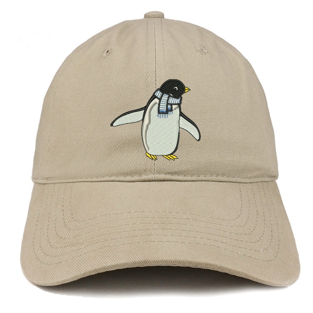 Stitchfy Penguin Embroidered Brushed Cotton Cap - Etsy