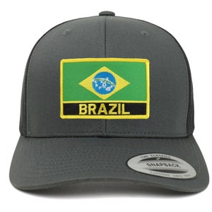Stitchfy Brazil Flag Patch Retro Trucker Mesh Cap - Etsy
