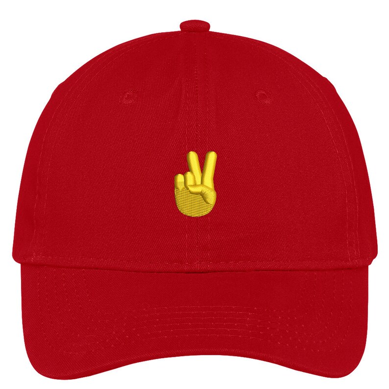 Stitchfy Peace Sign Hand Embroidered Cap Premium Cotton Dad - Etsy