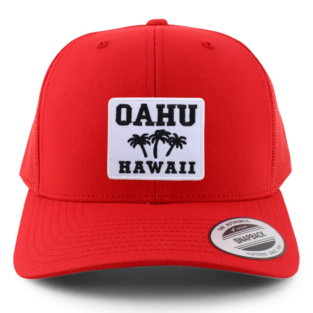 Stitchfy Oahu Hawaii Patch 6 Panel Retro Baseball Mesh Cap (SF-EP ...