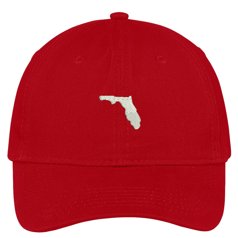 Stitchfy Florida State Map Embroidered Low Profile Soft Cotton | Etsy