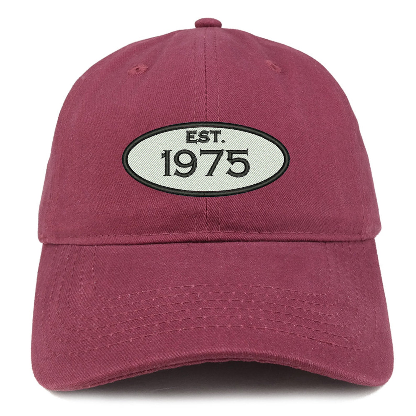 Stitchfy Established 1975 Birthday Embroidered Brushed Cotton Dad Hat ...