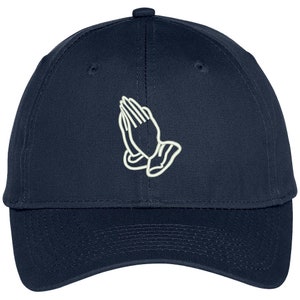 Stitchfy Praying Hands Embroidered Structured High Profile Baseball Cap ...