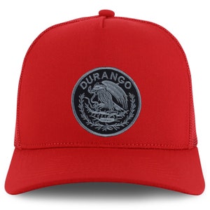 Stitchfy Durango Mexico Circular Patch Structured 5 Panel Pro Style Mesh Back Cap MXPATCH-DUR ...