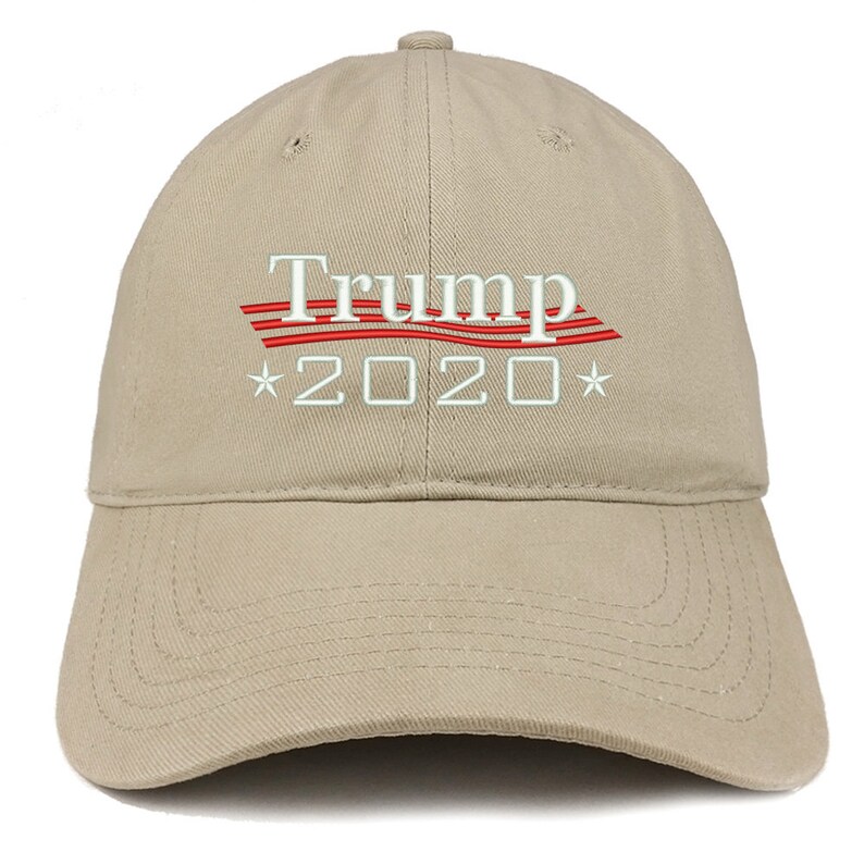 Stitchfy Trump 2020 Wavy Embroidered 100% Cotton Adjustable - Etsy
