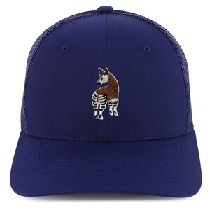 Stitchfy Okapi Embroidered Patch Structured 6 Panel Mesh Back Trucker ...