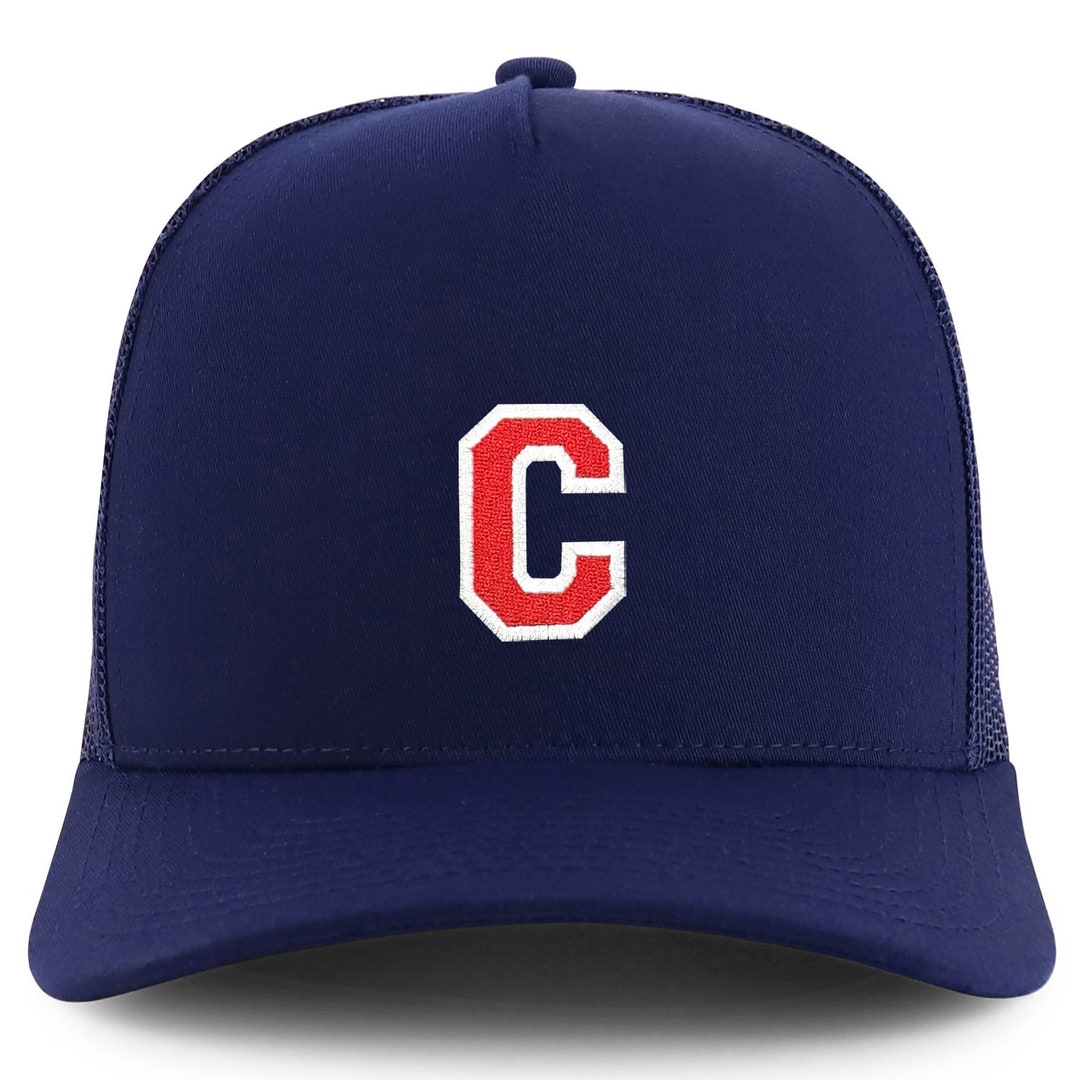 Stitchfy Letter C Varsity Font 5 Panel Structured Trucker Cap (SF ...