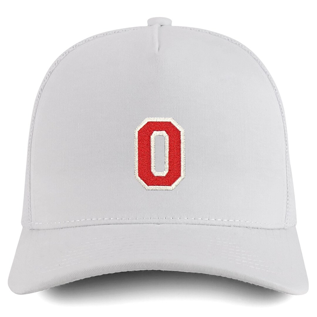 Stitchfy Number 0 Varsity Font Embroidered 5 Panel Structured Snapback ...