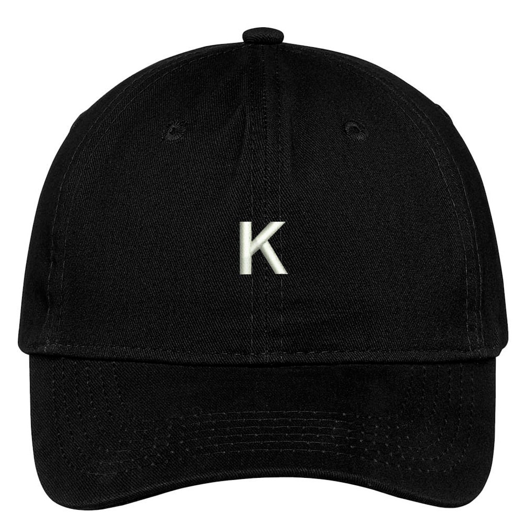 Stitchfy Letter K Block Font Embroidered Dad Hat Cotton Baseball Cap - Etsy