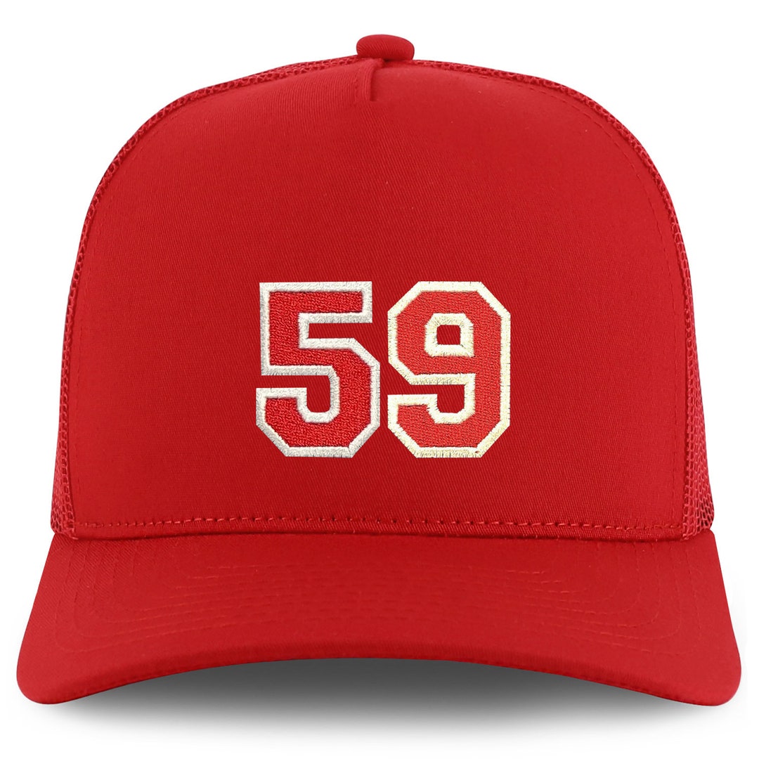 Stitchfy Number 59 Varsity Font Embroidered 5 Panel Structured Snapback ...