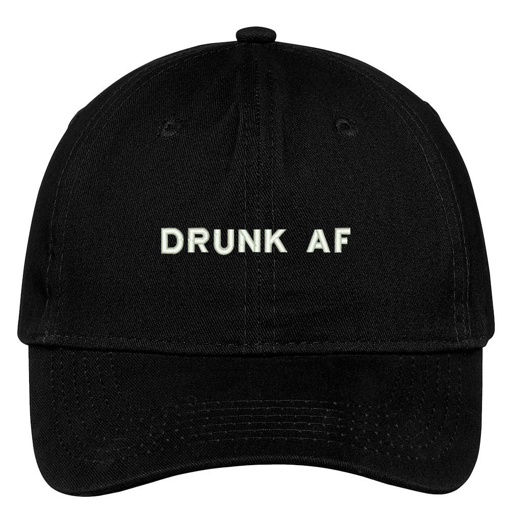 Stitchfy Drunk AF Embroidered Low Profile Cotton Cap Dad Hat | Etsy