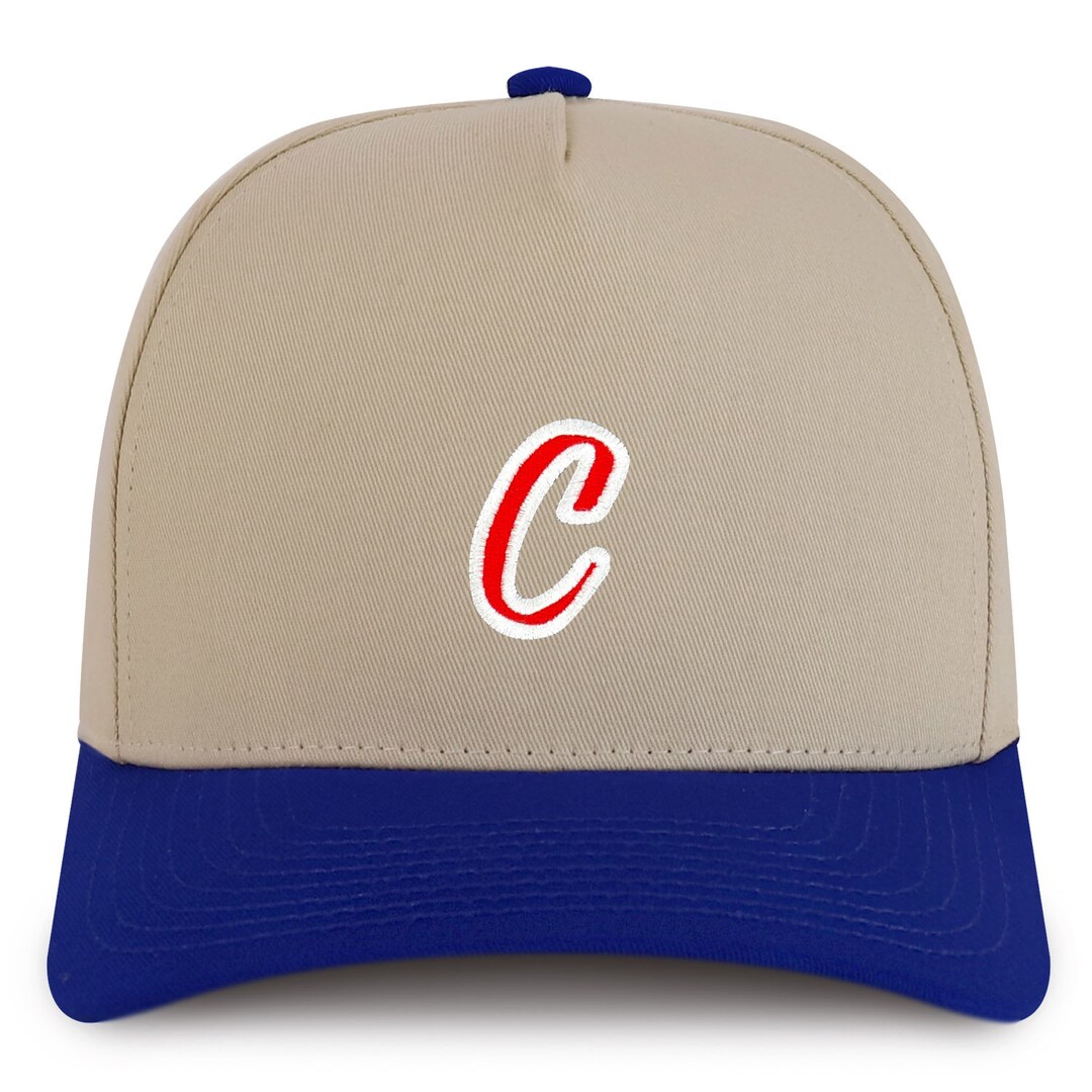 Stitchfy Letter C Script Outline 5 Panel Structured Snapback Baseball ...