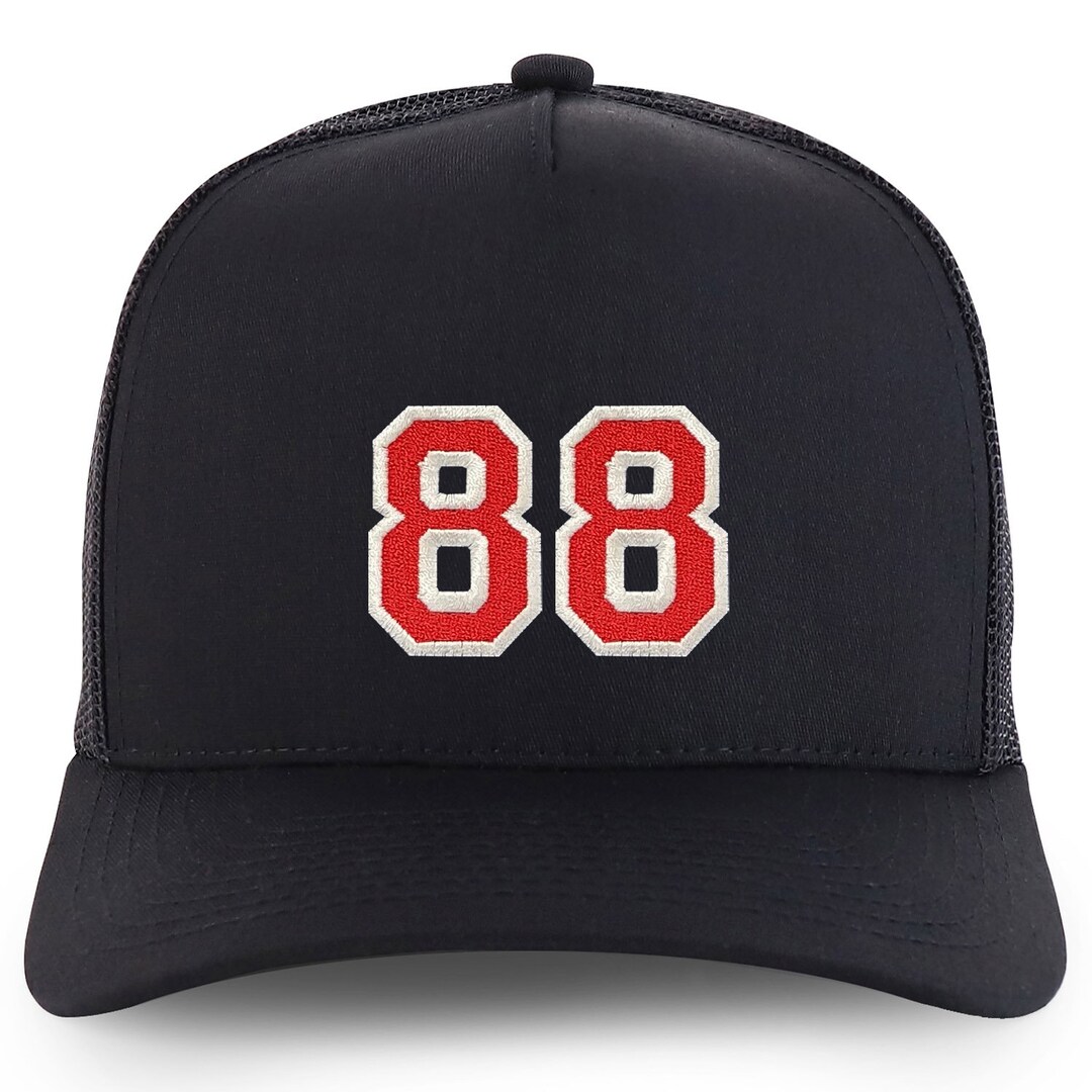Stitchfy Number 88 Varsity Font Embroidered 5 Panel Structured Snapback ...