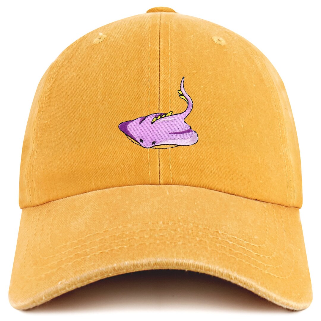 Stitchfy Stingray Patch Pigment Dyed Soft Cotton Baseball Cap (SF ...