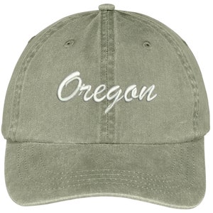Stitchfy Oregon State Embroidered Low Profile Adjustable Cotton Cap - Etsy