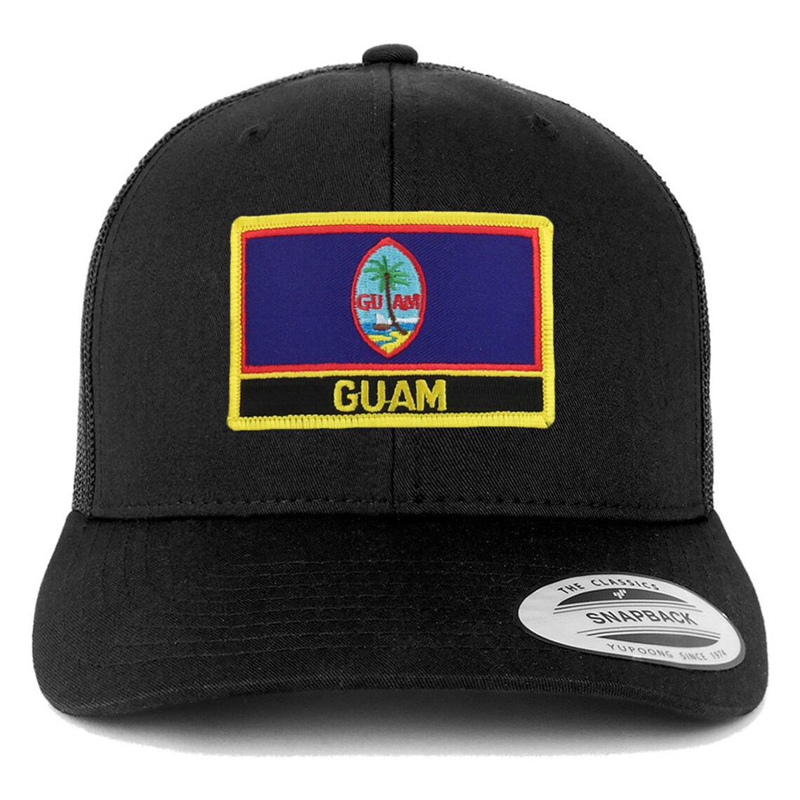 Stitchfy Guam Flag Patch Retro Trucker Mesh Cap - Etsy