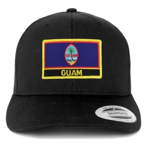 Stitchfy Guam Flag Patch Retro Trucker Mesh Cap - Etsy