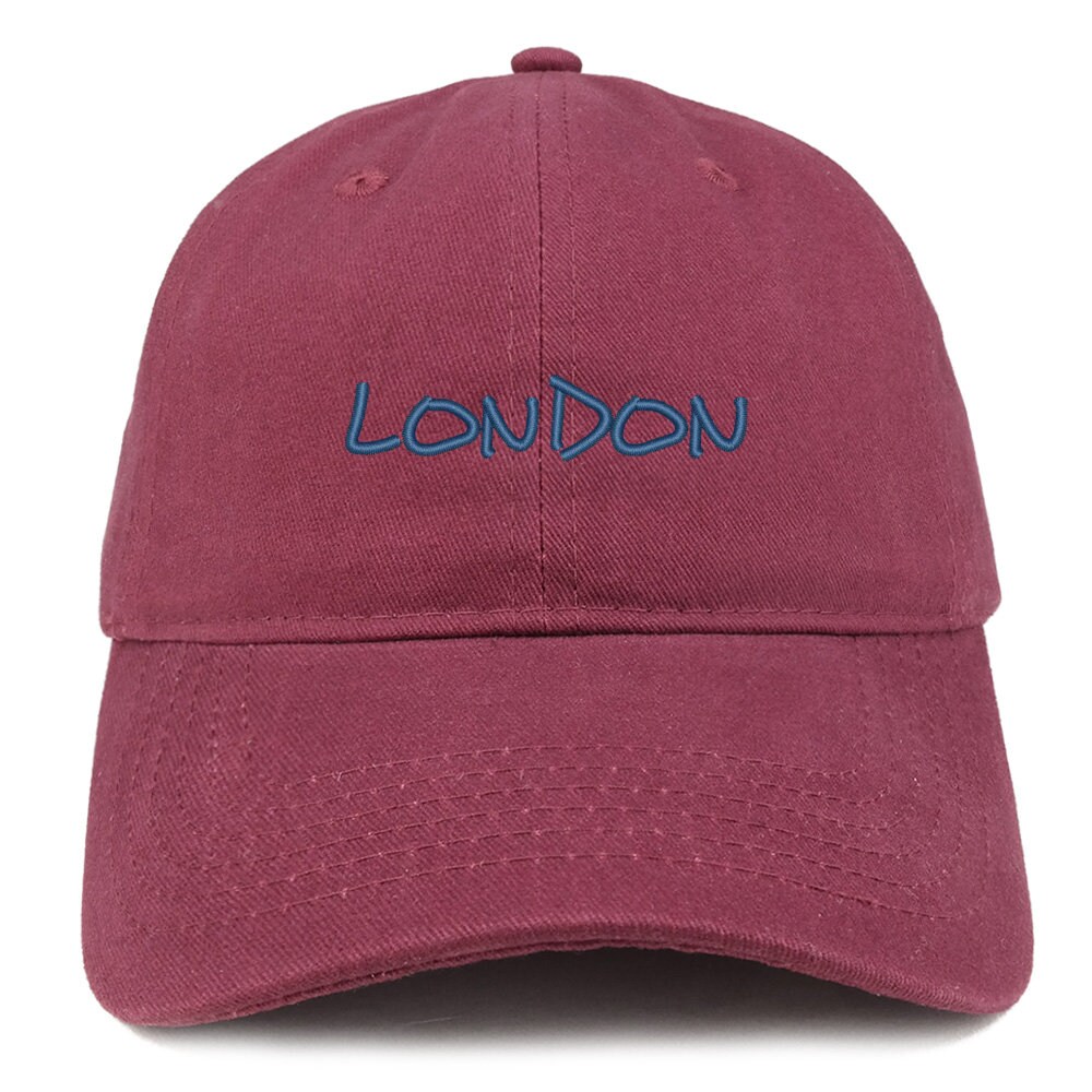 Stitchfy London Text Embroidered 100% Cotton Adjustable Cap Dad Hat - Etsy