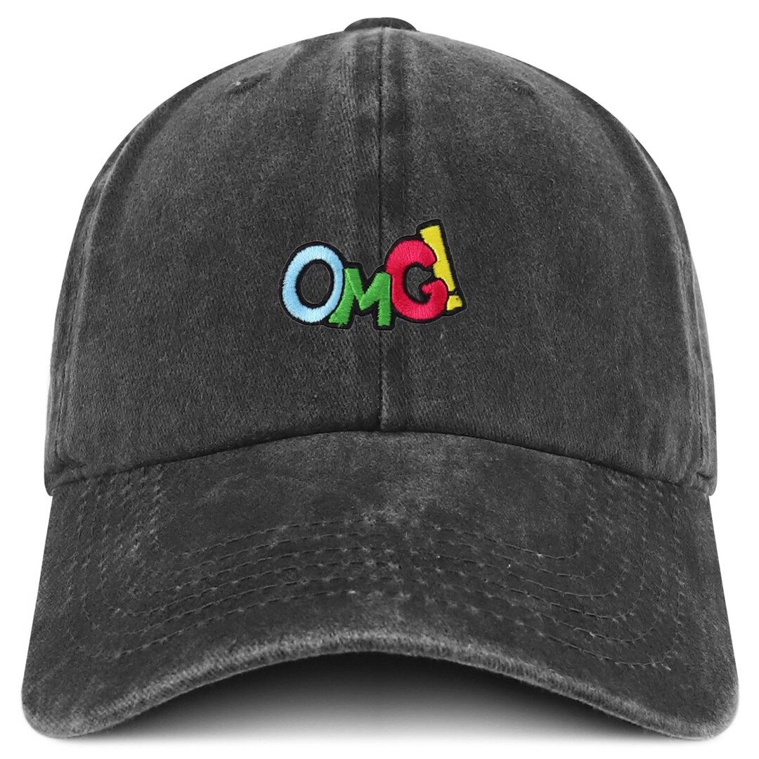 Stitchfy OMG! Cartoon Patch Pigment Dyed Soft Cotton Baseball Cap (SF ...