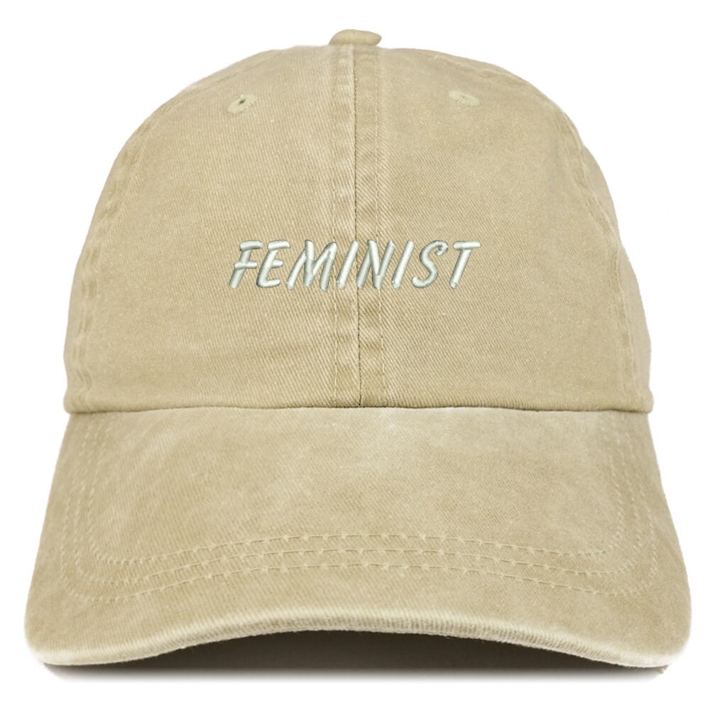 Stitchfy Feminist Embroidered Washed Cotton Adjustable Cap - Etsy