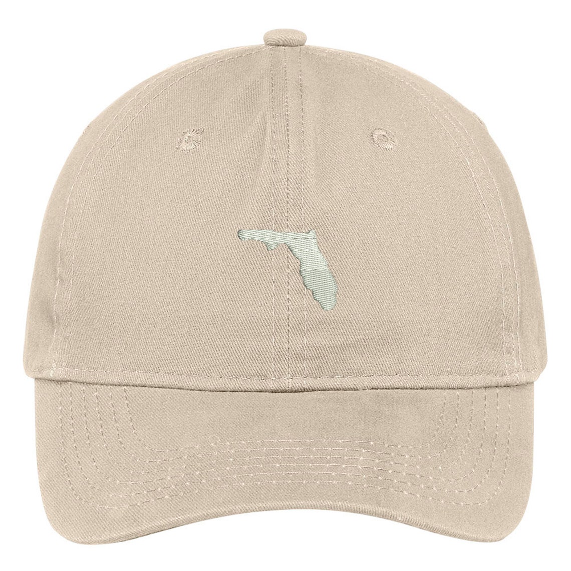 Stitchfy Florida State Map Embroidered Low Profile Soft Cotton Brushed ...