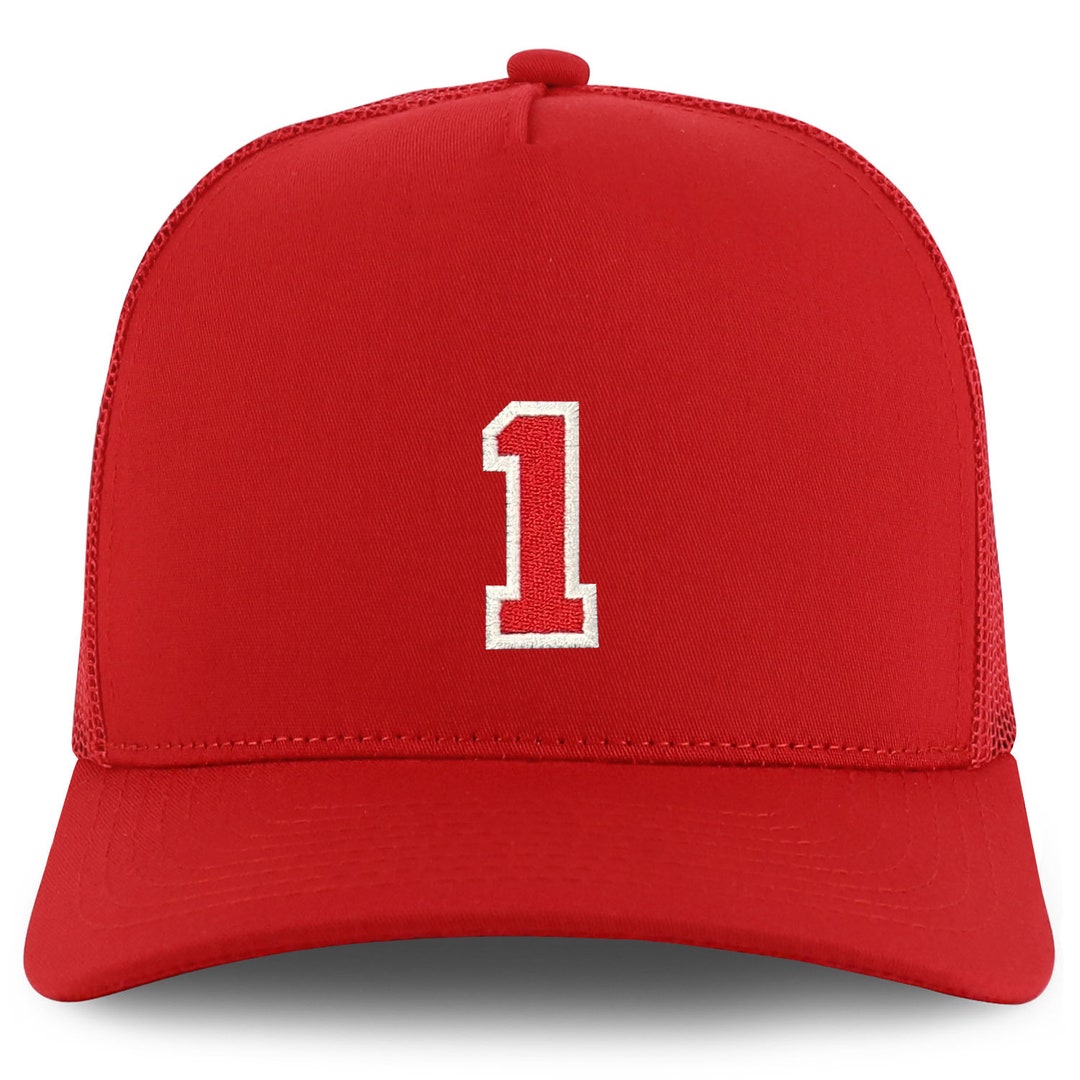 Stitchfy Number 1 Varsity Font Embroidered 5 Panel Structured Snapback ...