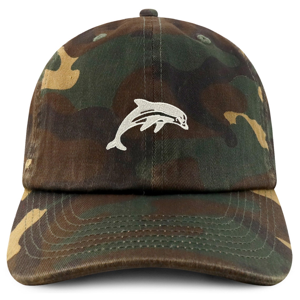 Stitchfy Dolphin Embroidered Soft Crown Cotton Baseball Cap (SF-LOG058 ...